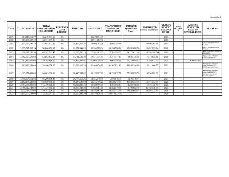 LDRRMF Budget Utilization Overview | PDF