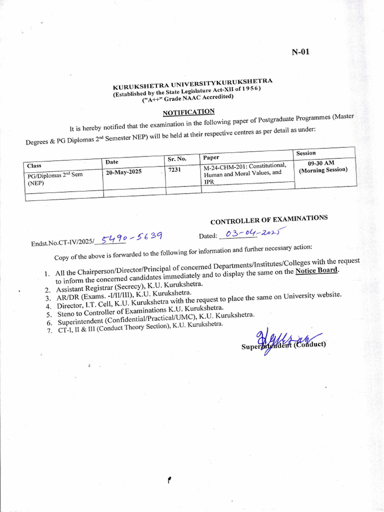 N 1 M 24 CHM 201 For PG Diplomas 2nd Sem NEP | PDF | Higher Education ...