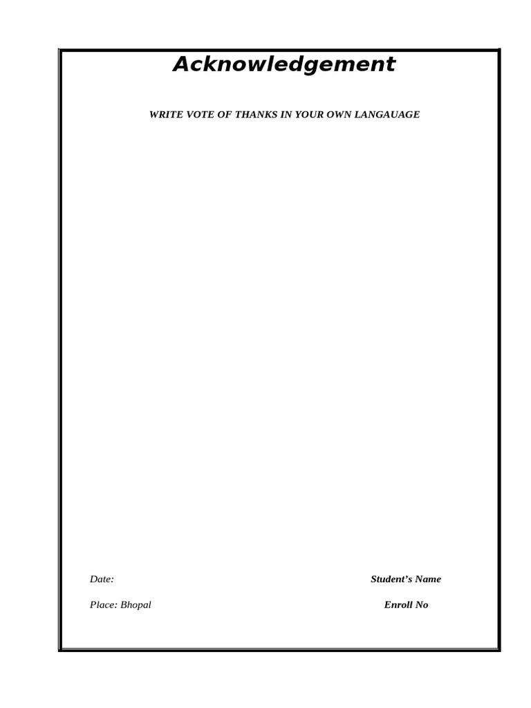4 - Aknowledgement | PDF