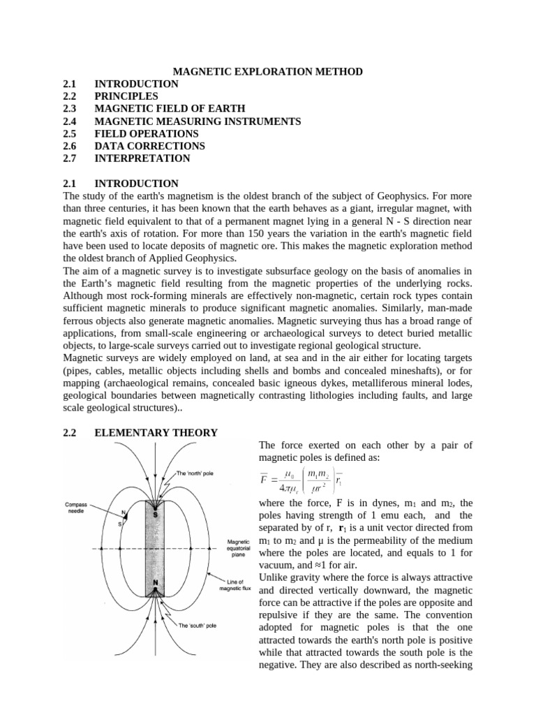 Magnetic Exploration Method | PDF | Magnetometer | Inductor