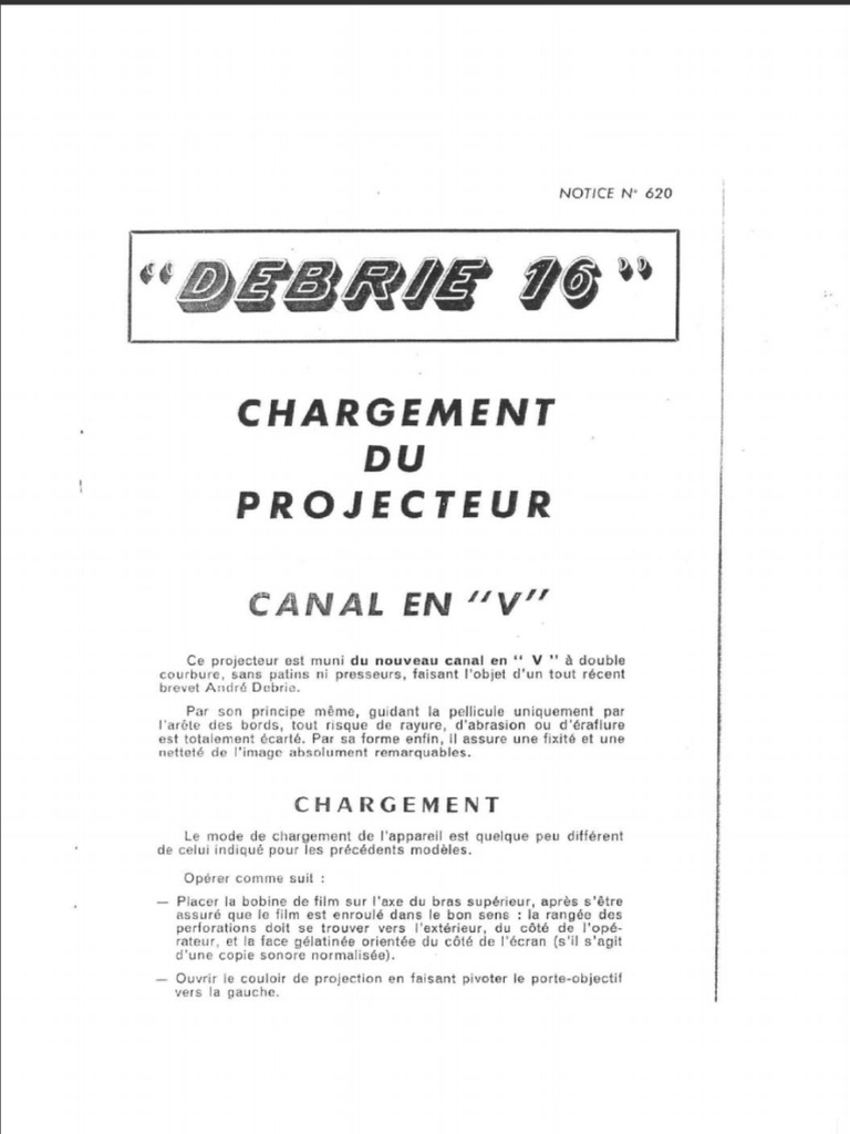 Debrie 16 | PDF