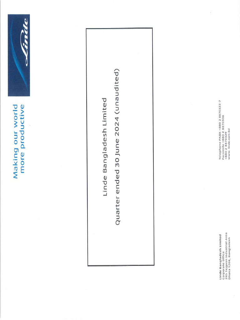 Linde BD (LBL FS) Quater 2 2024 Final Report | PDF