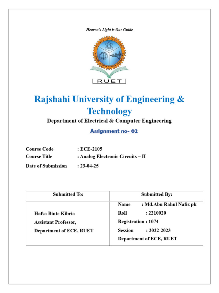 Assignment Cover | PDF