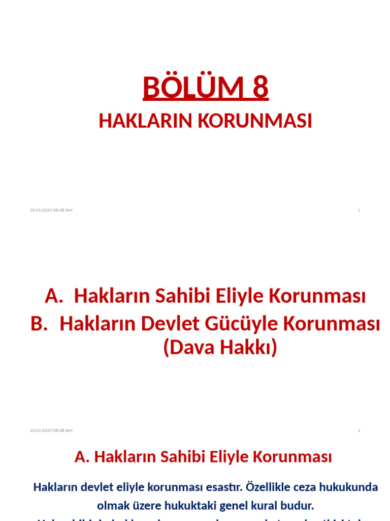 Ders Notlari - 12 - Hafta | PDF