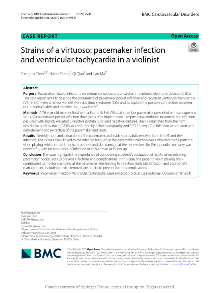 Strains of A Virtuoso Pacemaker Infection and Vent | PDF | Artificial ...