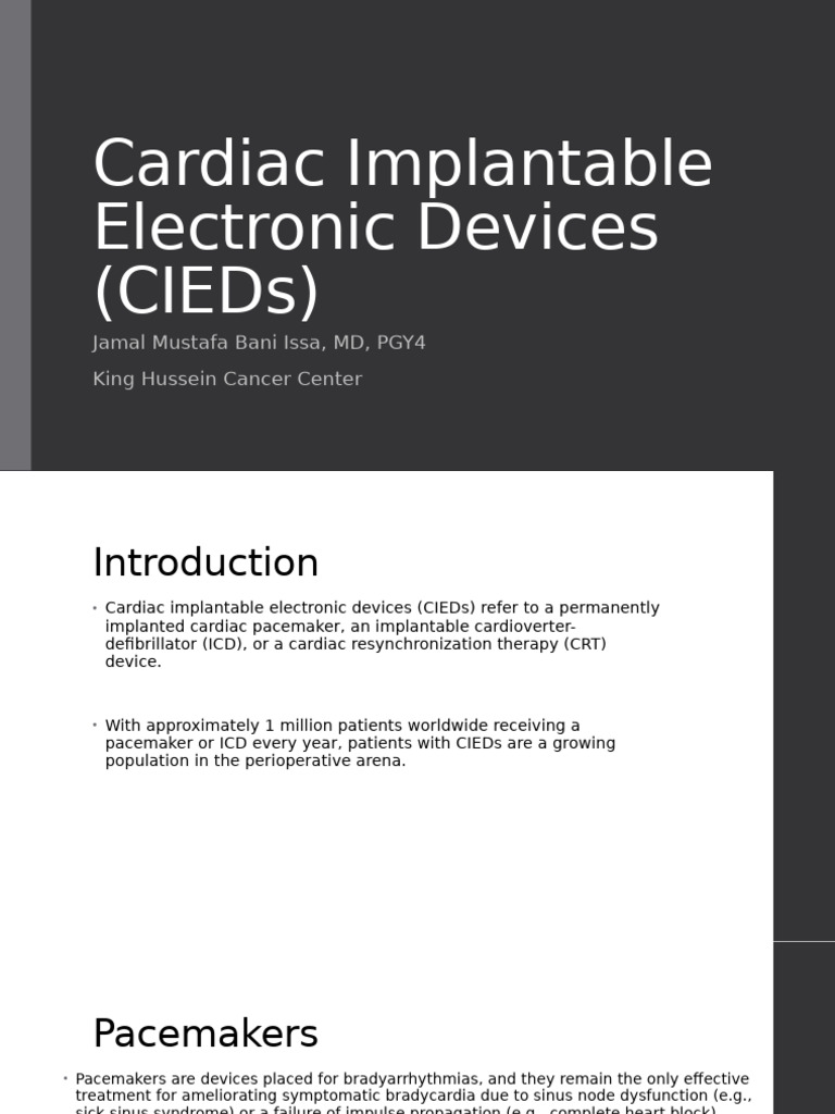 Overview of Cardiac Implantable Devices | PDF | Artificial Cardiac ...