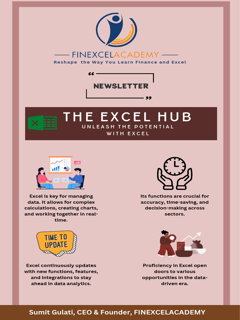 Excel Newsletter Edition-1 | PDF | Microsoft Excel | Computing
