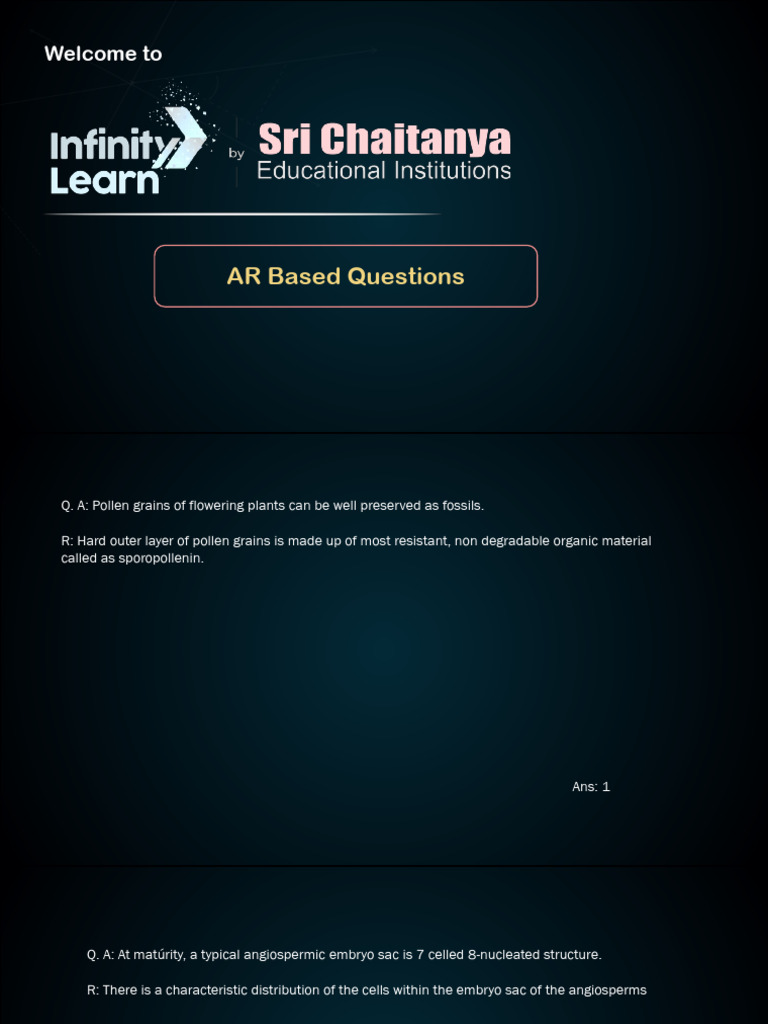 AR Questions and NEET-2021 Botany | PDF | Dominance (Genetics) | Allele