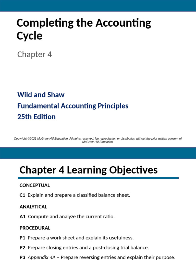 Wild Fap 25e ch04 PPT Accessible | PDF | Balance Sheet | Debits And Credits