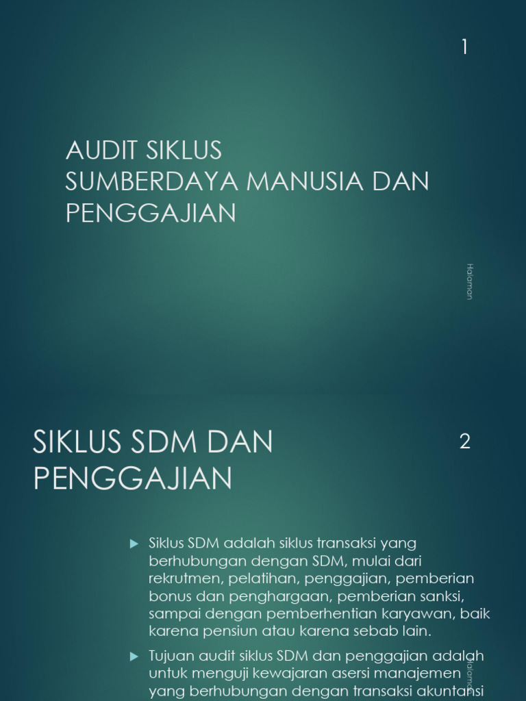 Audit Siklus SDM | PDF
