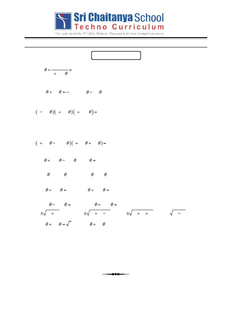 M2 Trigonometry Practice Worksheet | PDF
