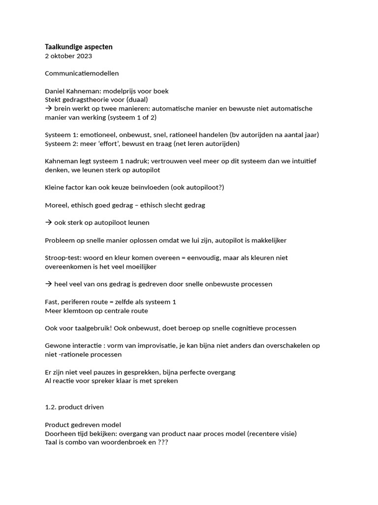 Taalkundige Aspecten KUL(1) | PDF