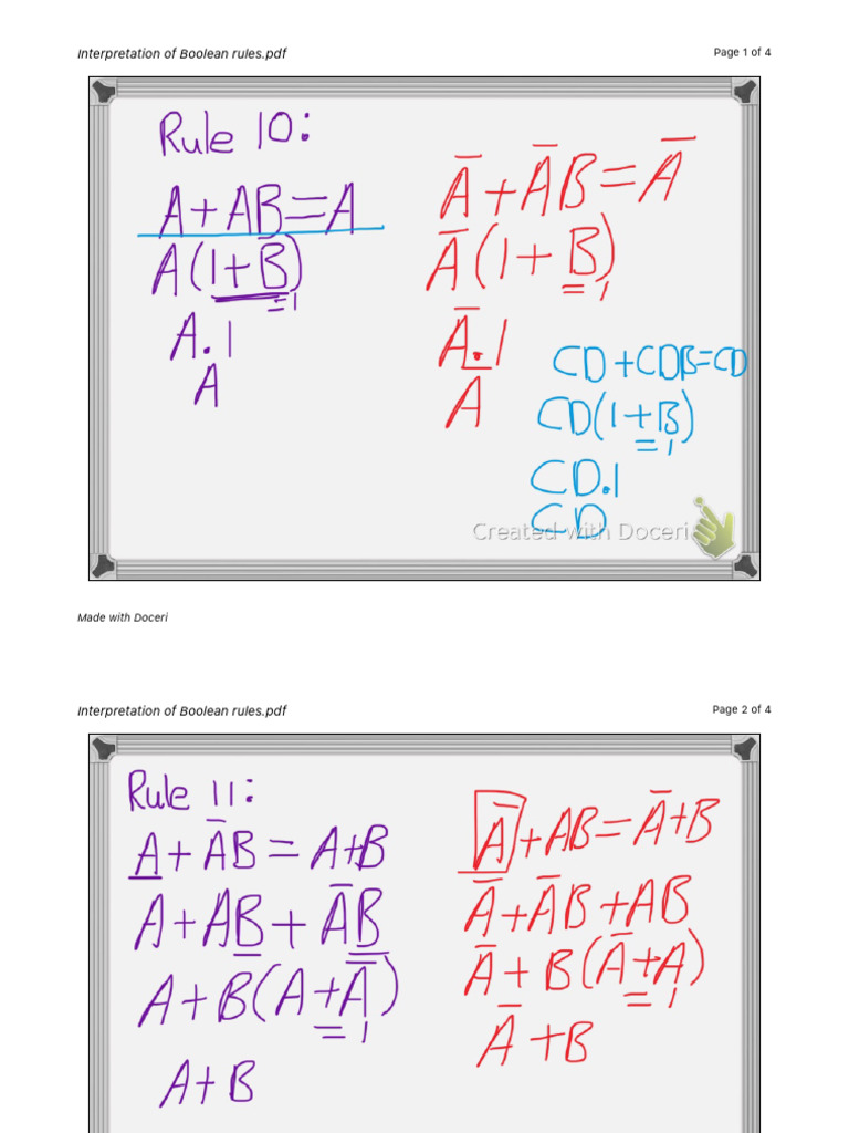Interpretation of Boolean Rules V2 | PDF