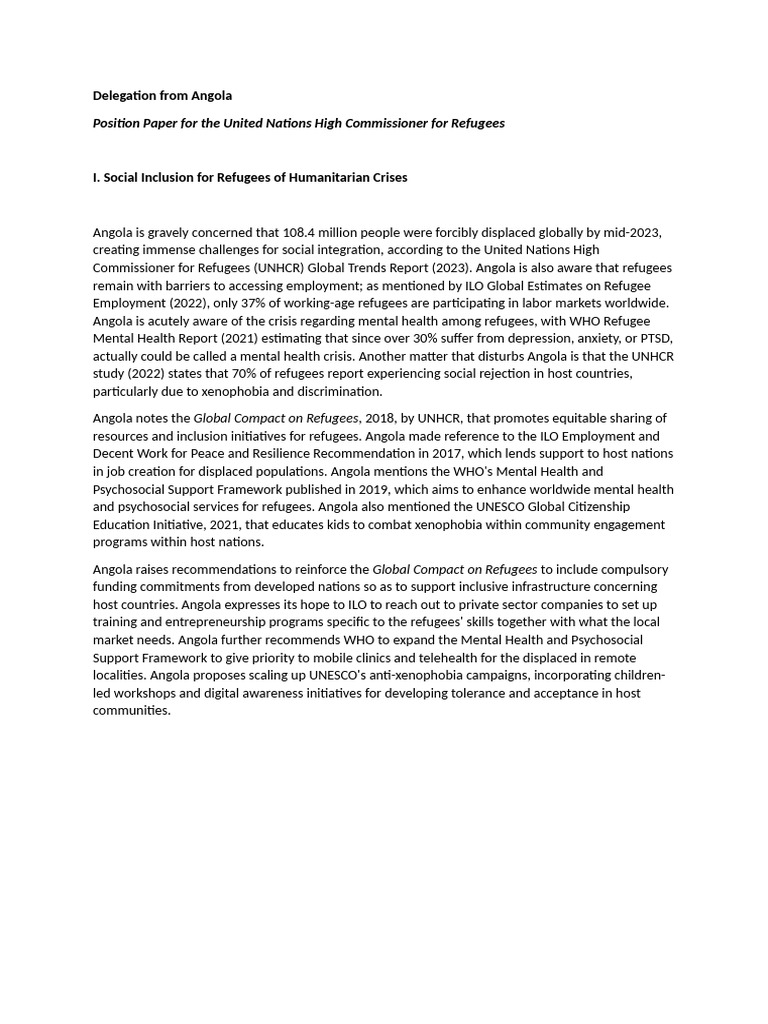 SOP | PDF | Refugee | United Nations High Commissioner For Refugees