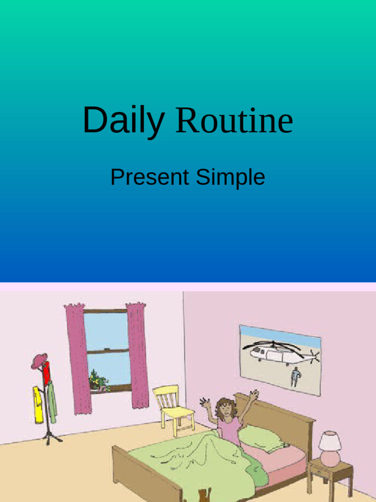 Daily Routine Grammar Guides Picture Description Exercises 13875 | PDF