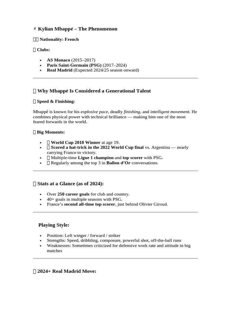 Kylian Mbappé | PDF