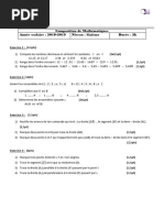Composition Maths 4ème 2024-2025 | PDF