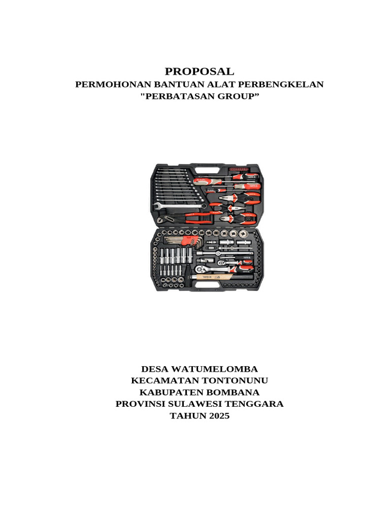 Proposal Bengkel Perbatasan Group | PDF