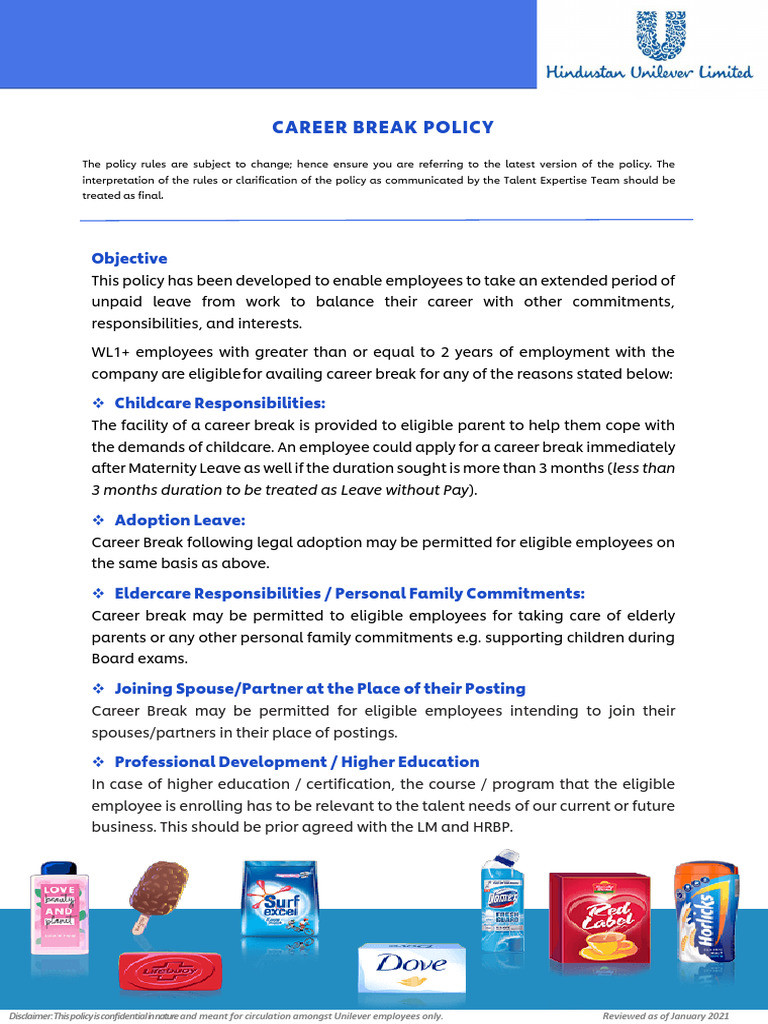 Career Break Policy Xtlu2i | PDF | Parental Leave | Justice