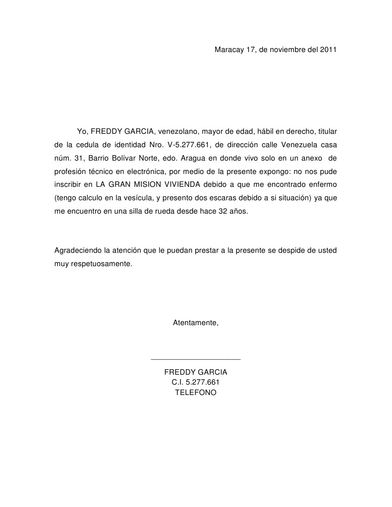 Carta Explicativa | PDF