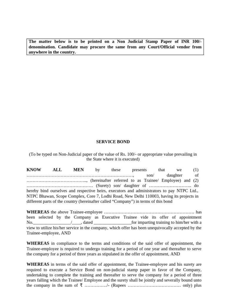 Annexure IV July 2023 Onwards Revised ET Bond | PDF | Justice | Crime ...