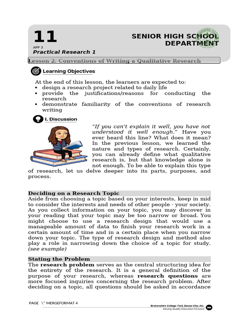 Lesson-2 Practical Research | PDF | Citation | Bibliography