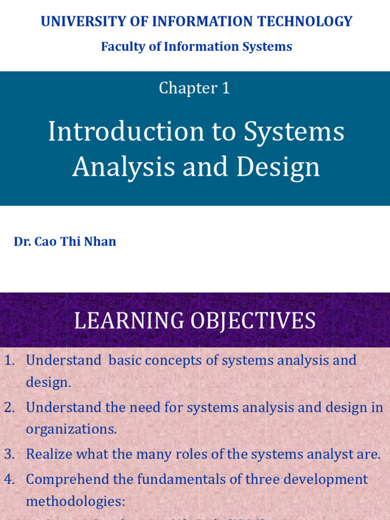 2019 Cao Nhan - ISAD_Chapter 1 | PDF | Software Development Process | Information System