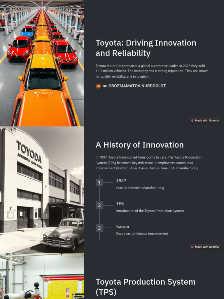 Toyota's Innovation in Hybrid Technology | PDF | Hybrid Electric ...