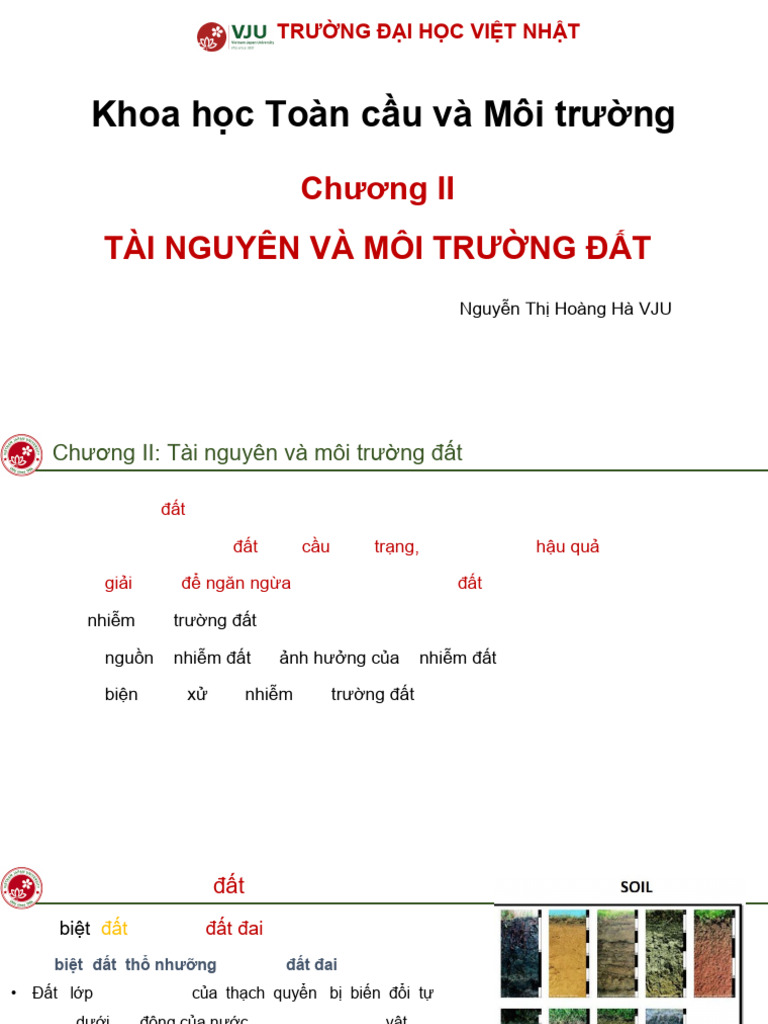 24.KHTC&MT - Chuong 2 - Tai Nguyen Va Moi Truong Dat | PDF