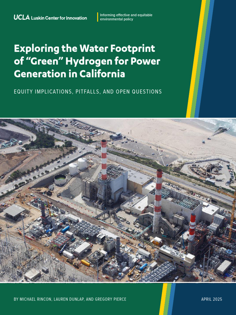 Green Hydrogen Water Footprint For Power Generation in CA | PDF | N Ox ...