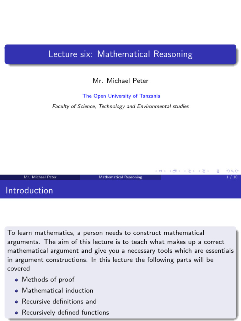Mathematical Reasoning Techniques | PDF | Logic | Mathematics