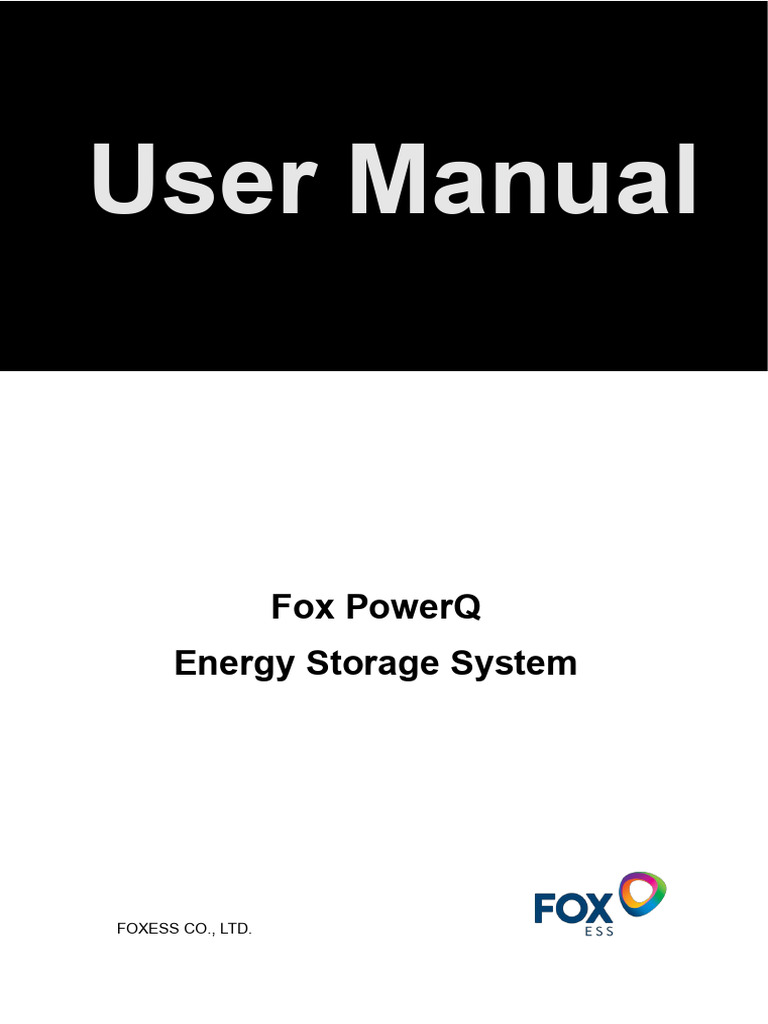 Fox-ESS-PowerQ-User-Manual-ESSwith-hub-V1.0a | PDF | Photovoltaics | Capacitor