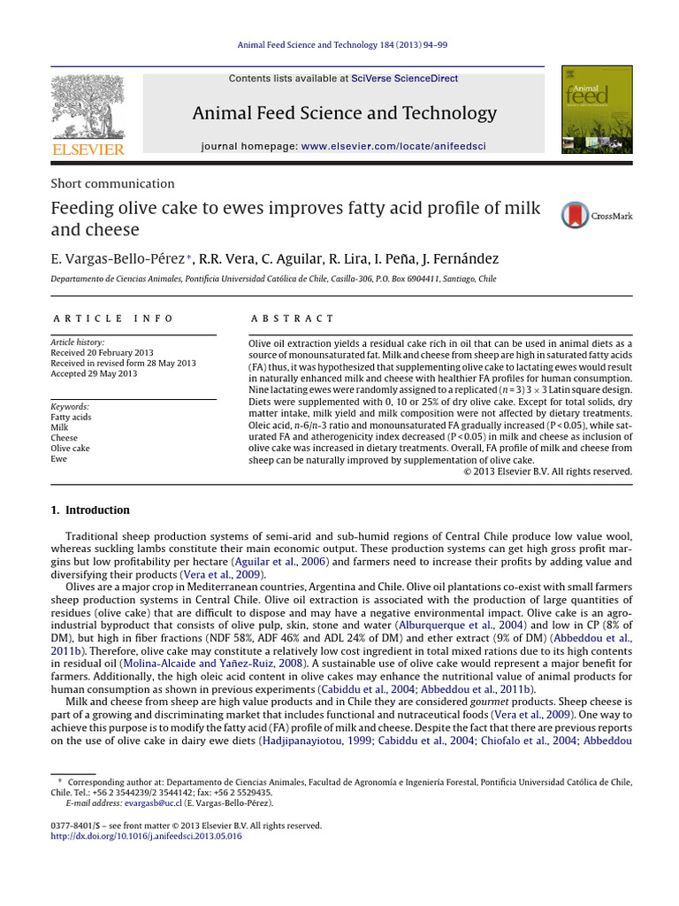 Animal Feed Science and Technology | PDF | Fat | Nutrients