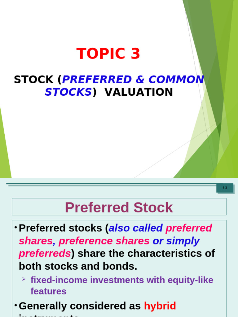 C3 - Preferred and Common Stock | PDF | Stocks | Preferred Stock