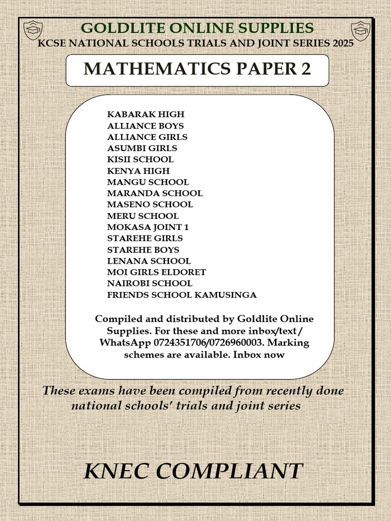 Math PP2 Top Schools 2025 Trial1 | PDF | Latitude | Matrix (Mathematics)