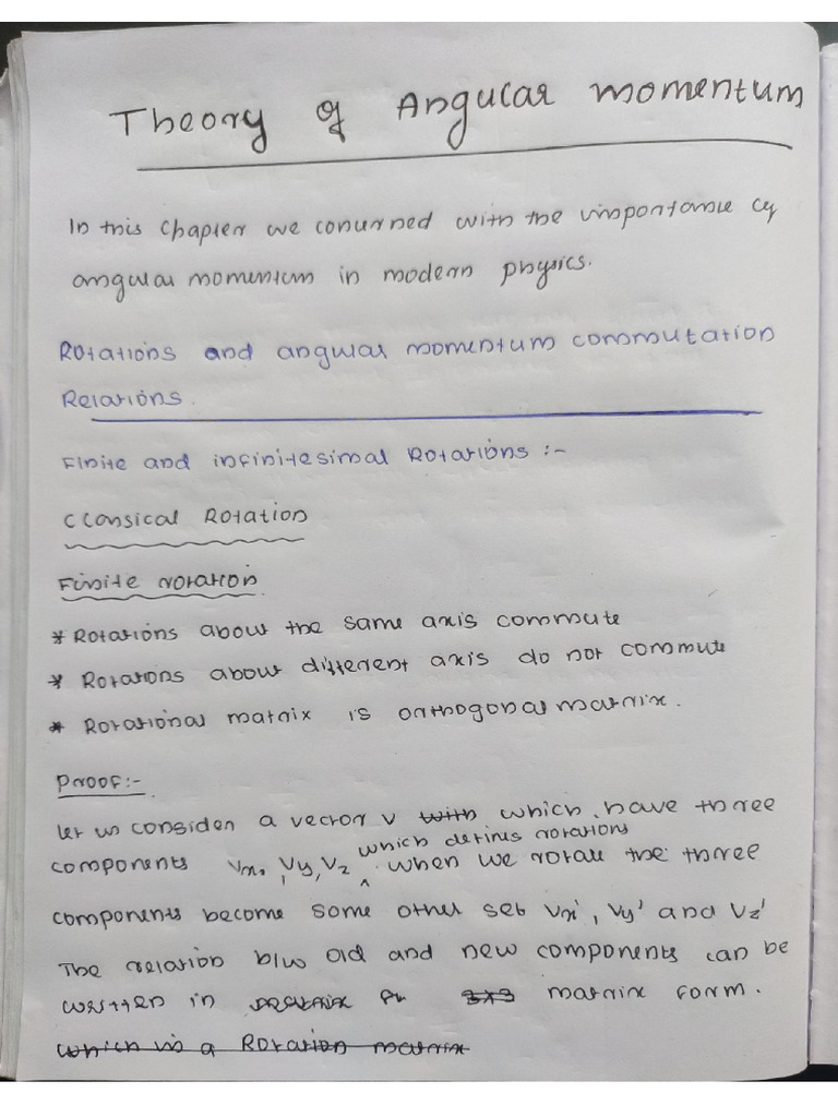 Angular Momentum QM - Section-1 Assignment | PDF
