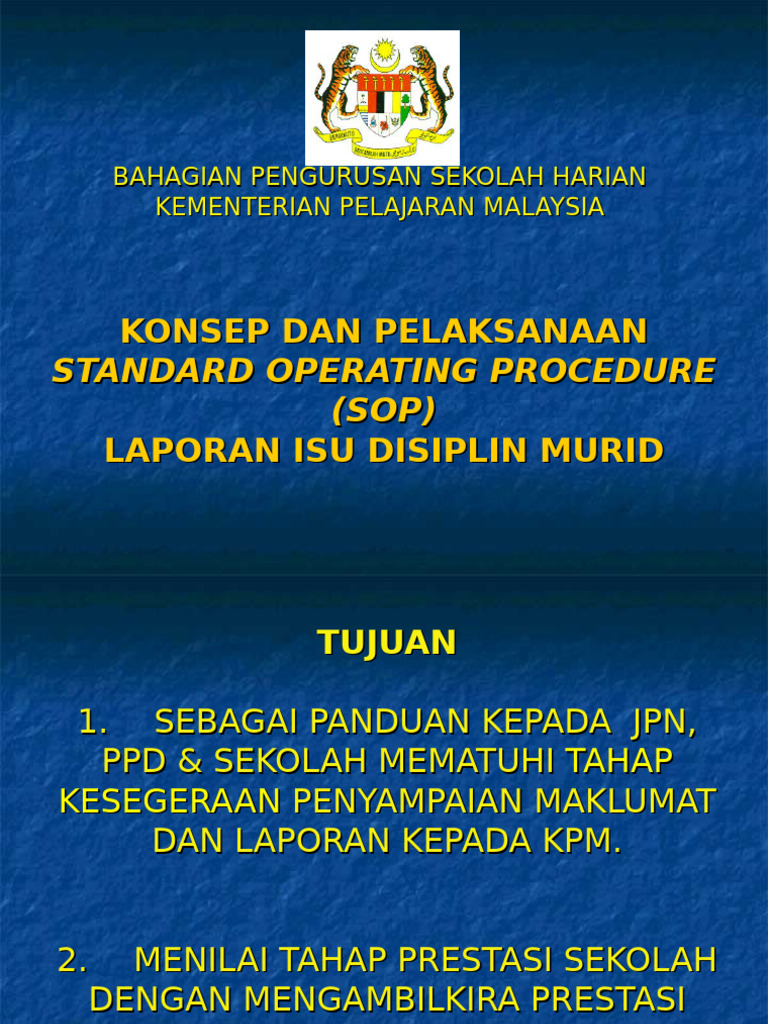 Sop 1-3-7 Laporan Disiplin 23.3.2011 | PDF