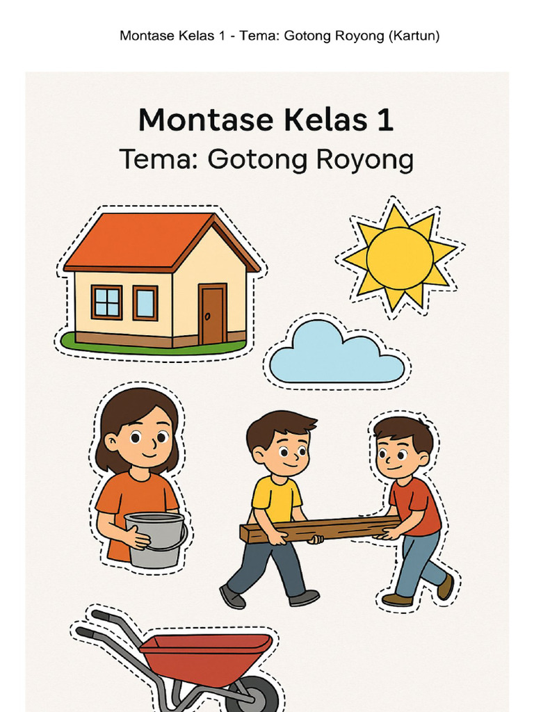 Montase Kelas1 Tema Gotong Royong | PDF