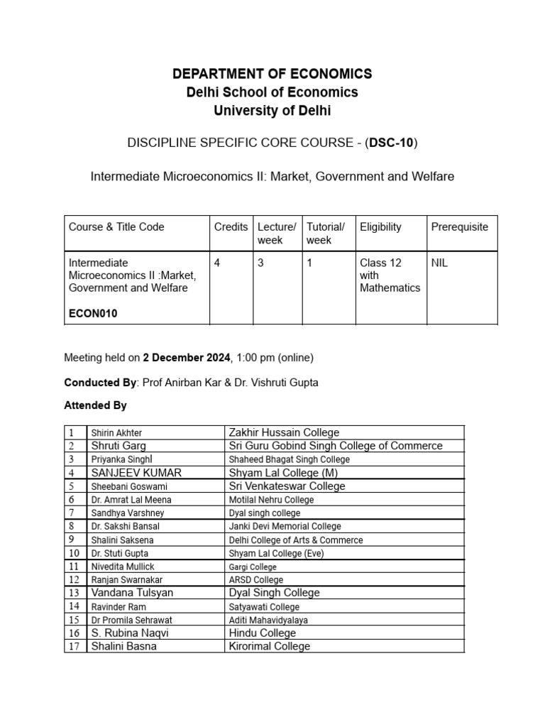 Intermediate Micro-II Syllabus and Readings | PDF | Market (Economics) | Externality