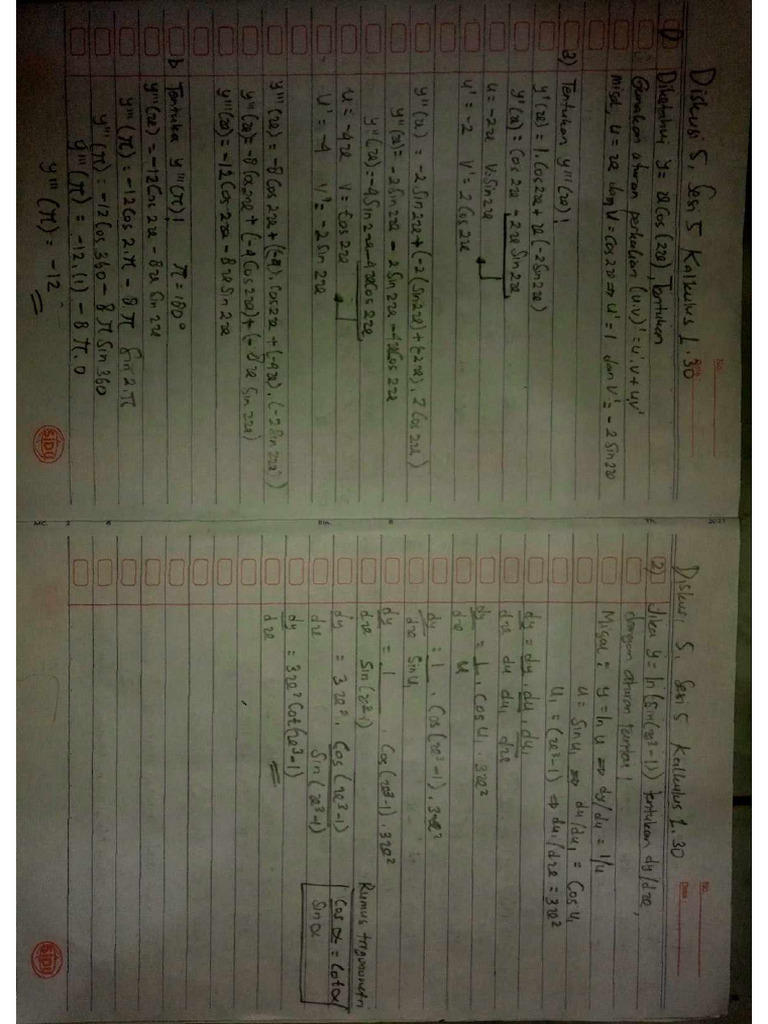 Diskusi 5 Sesi 5 Kalkulus 30 | PDF