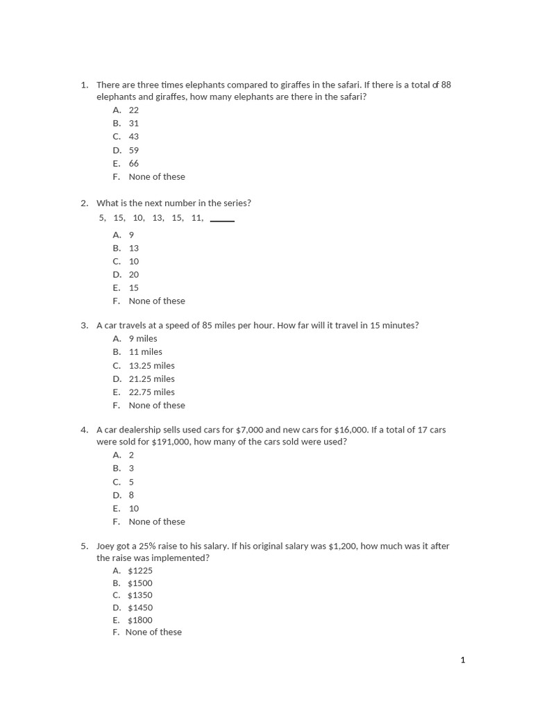Test Paper Interns | PDF