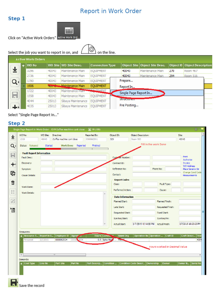 Carnival Report in Work Order | PDF