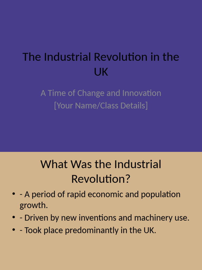 Industrial Revolution Overview in the UK | PDF