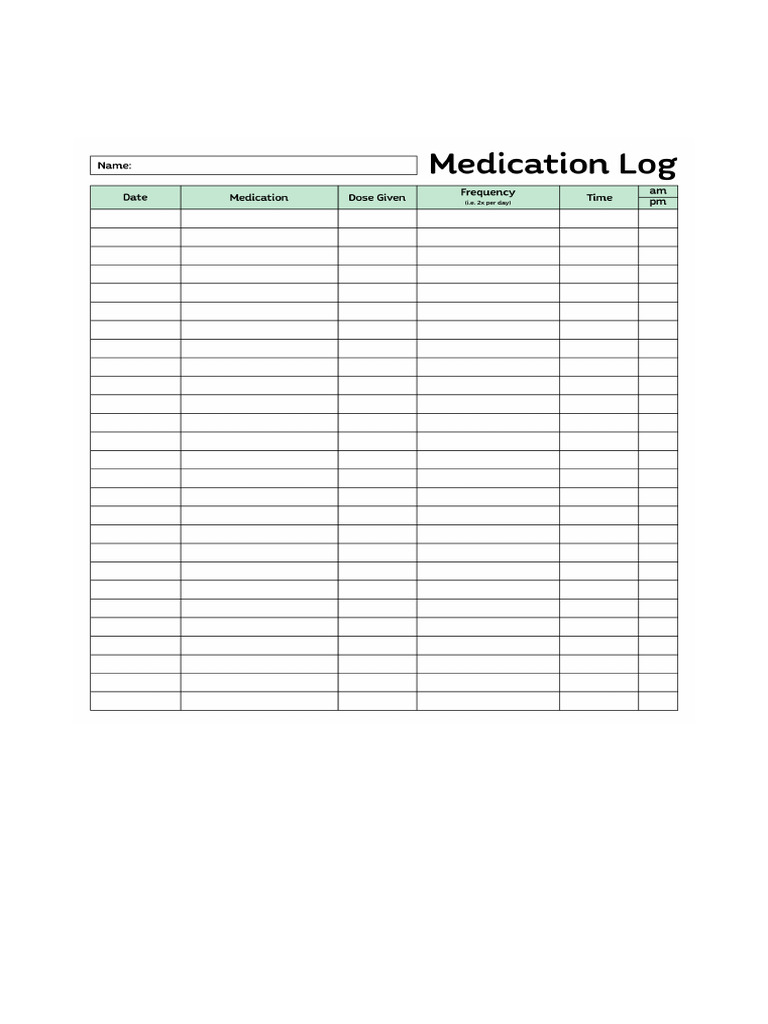 Printablee.com Free Printable Medication Administration Record 189181 ...
