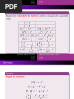 Reguli+Formule de Derivare | PDF | Teaching Mathematics