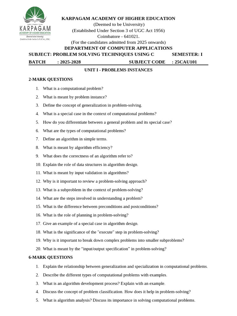 Important Question C Pgm Pdf Pointer Computer Programming Scope Computer Science