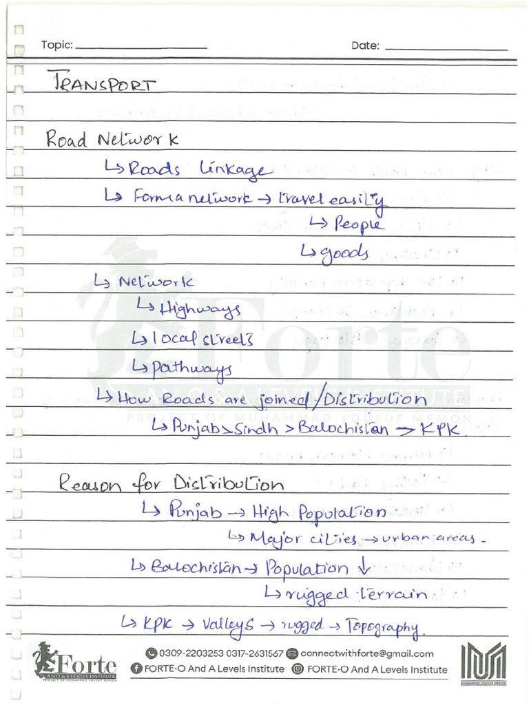 Transport and Telecommunication Key Notes | PDF
