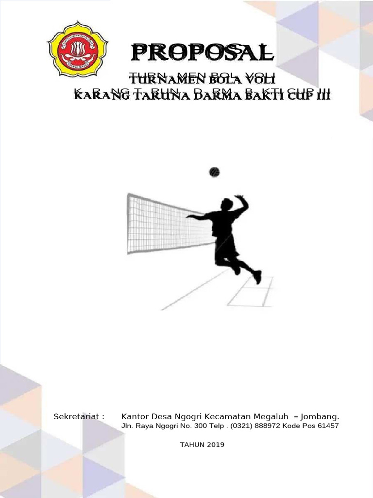 PDF Proposal Turnamen Bola Voli Karang Taruna Darma Bakti Cup III | PDF