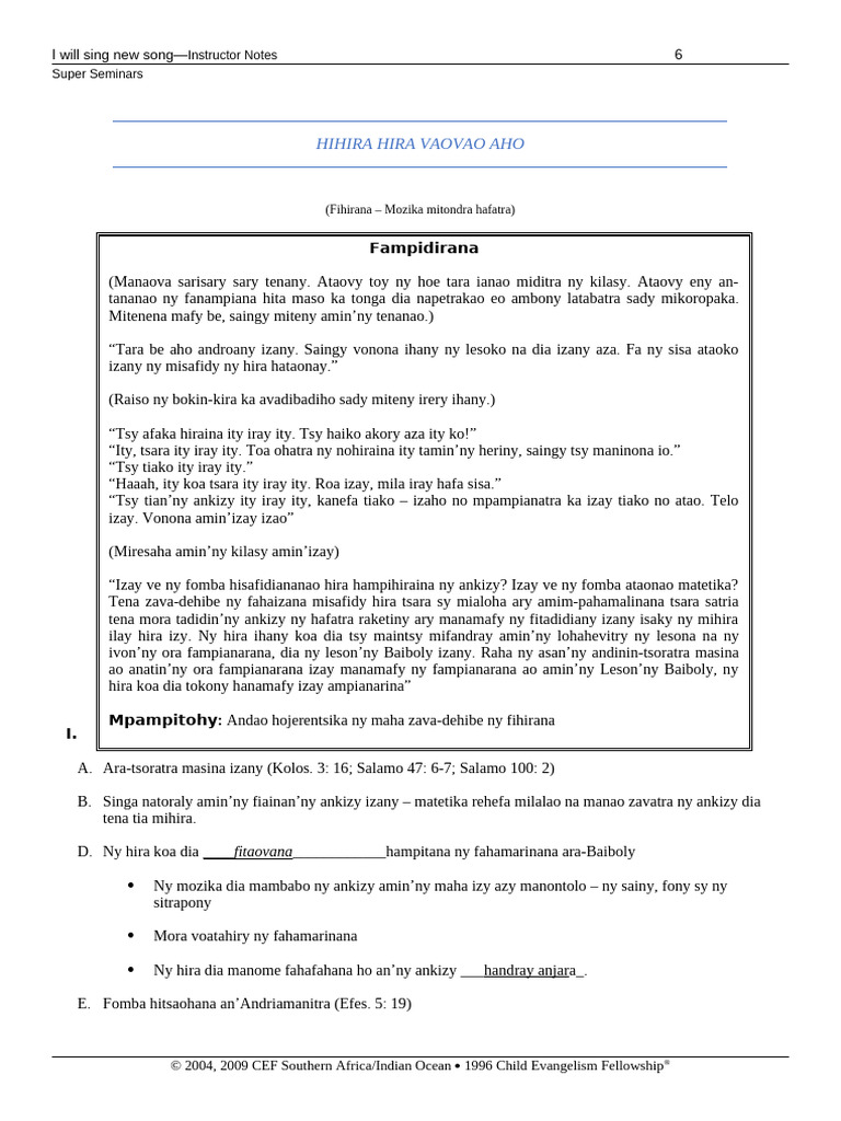 2-Hihira Hira Vaovao Aho | PDF