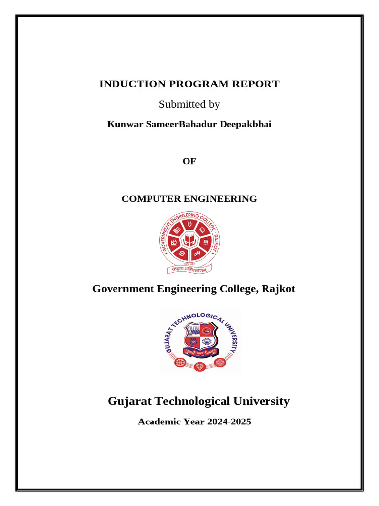 Induction Program Report by Sameer | PDF | Meditation | Yoga